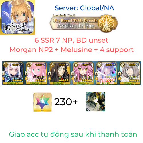 [#858] [Endgame] 6 SSR 7 NP, Morgan NP2 + Melusine + 4 support, BD ...