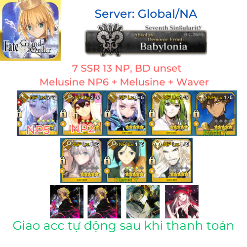 [#711] [NA] [Starter] 7 SSR 13 NP, Melusine NP6 + Melusine + Waver, BD unset - HM Alter Shop