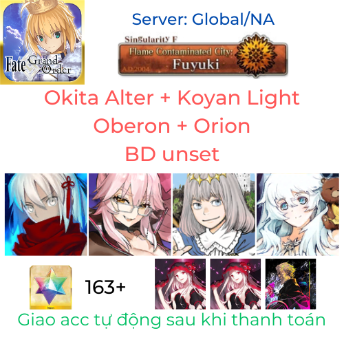 [#OKA8] [NA] [Starter] Okita Alter + Koyan Light + Oberon + Orion - HM ...
