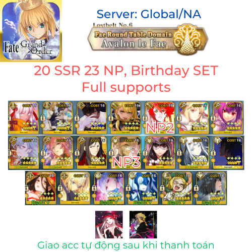 [#1245] [NA] [Endgame] 20 SSR 23 NP, Full supports, Birthday SET - HM Alter Shop