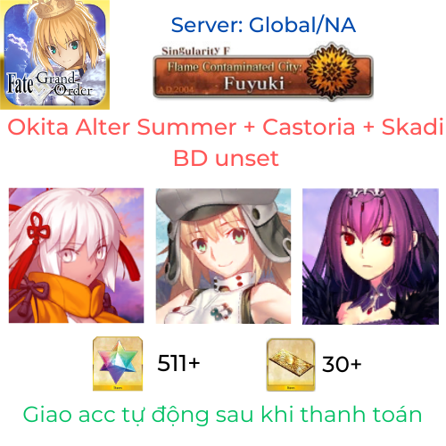 [#OAS41] [NA] [Starter] Okita Alter Summer + Castoria + Skadi - HM ...