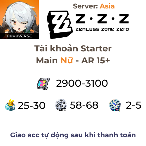[#24] [Asia] [Starter] Zenless Zone Zero 1 - HM Alter Shop