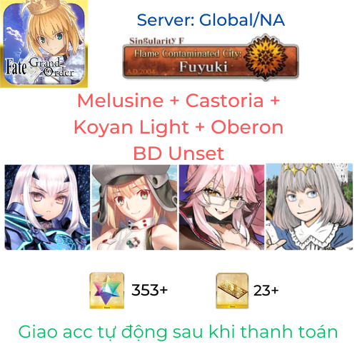 [#MLS200] [NA] [Starter] Melusine + Castoria + Koyan Light + Oberon - HM Alter Shop