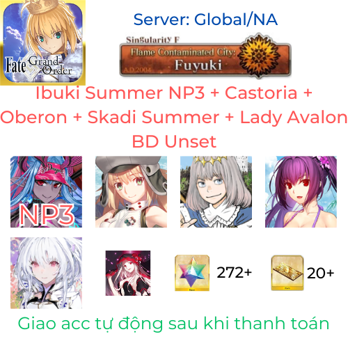[#IBB177] [NA] [Starter] Ibuki Summer NP3 + Castoria + Oberon + Skadi Summer + Lady Avalon - HM ...